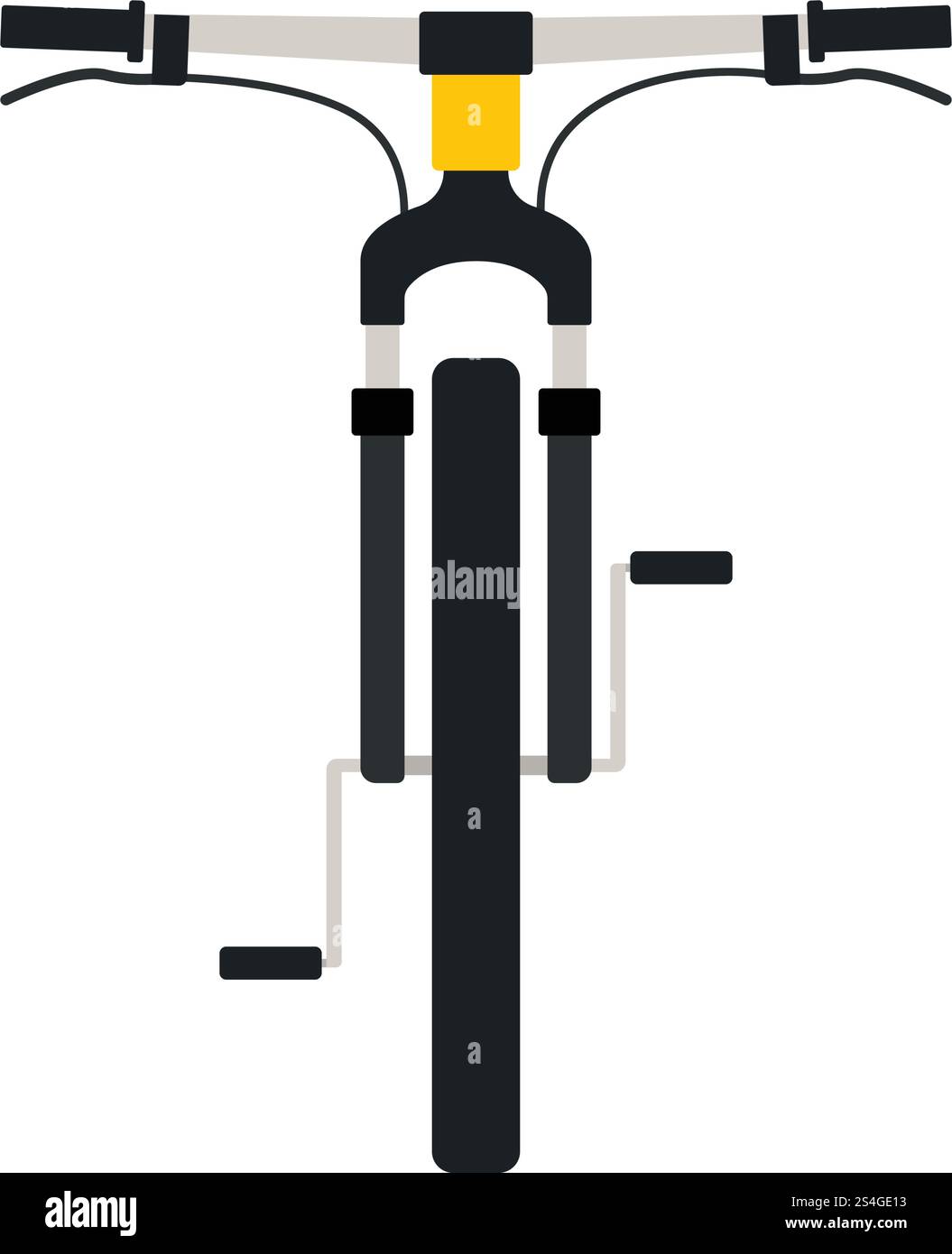 Bike icon front view. Flat color design. Vector illustration Stock ...
