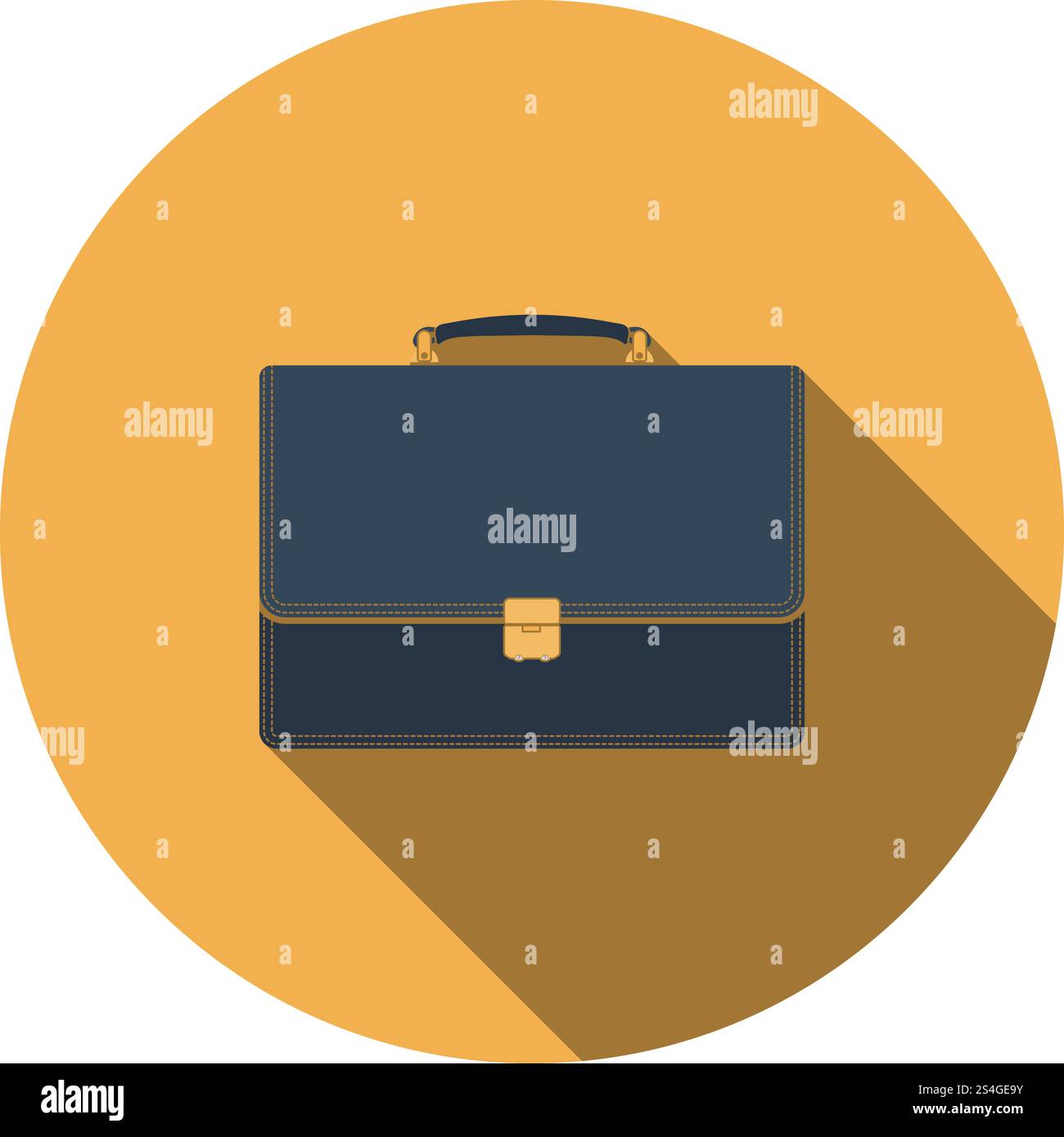 Suitcase icon. Flat Design Circle With Long Shadow. Vector Illustration ...