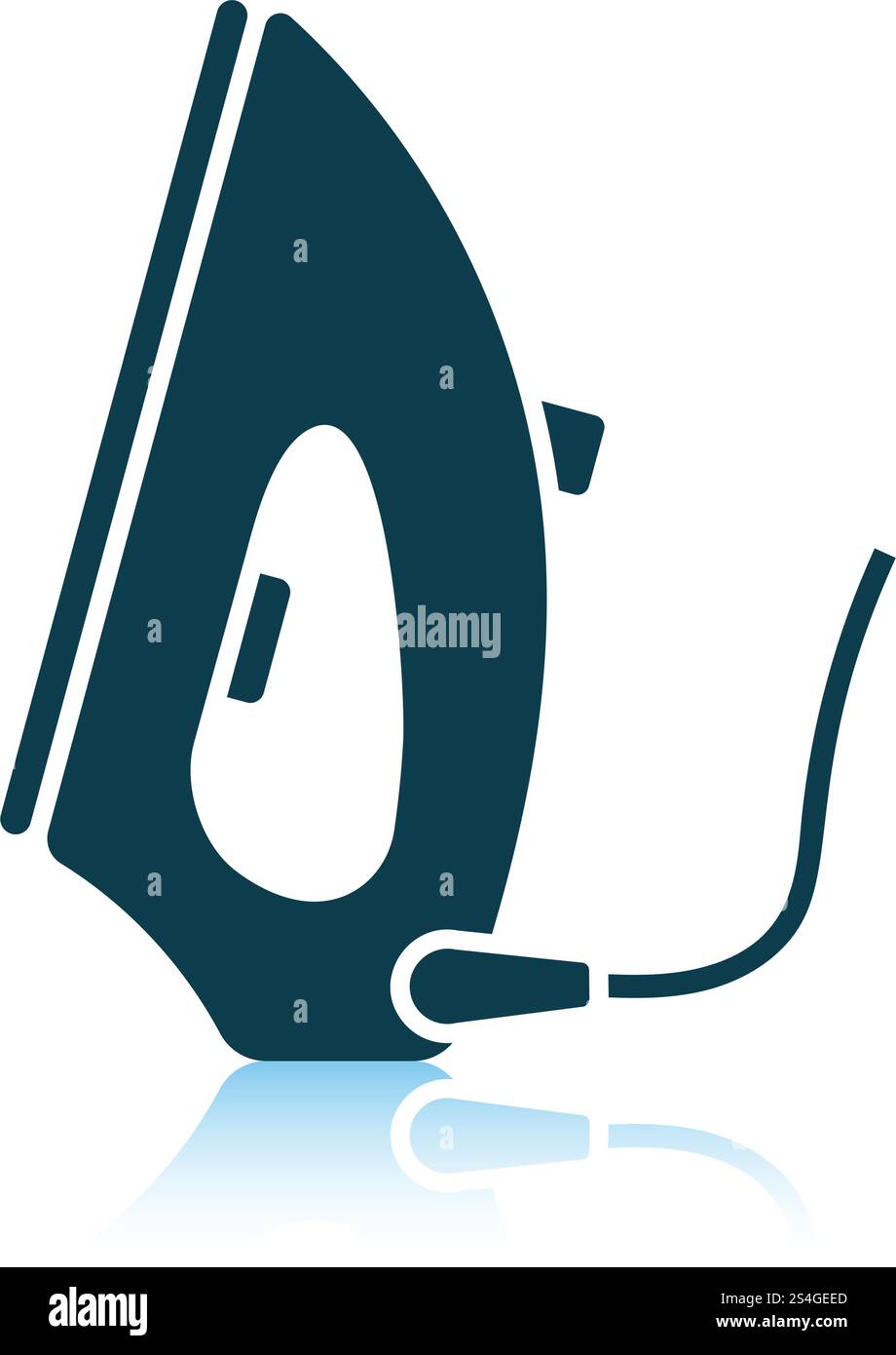 Steam iron icon. Shadow reflection design. Vector illustration Stock ...