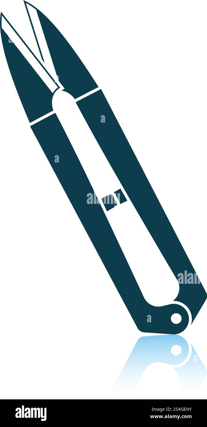 Seam ripper icon. Shadow reflection design. Vector illustration Stock ...