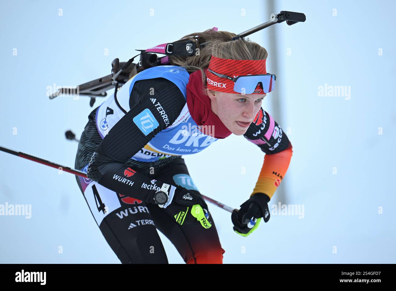 Oberhof, Germany. 12th Jan, 2025. Biathlon, World Cup, relay 4 x 6 km ...