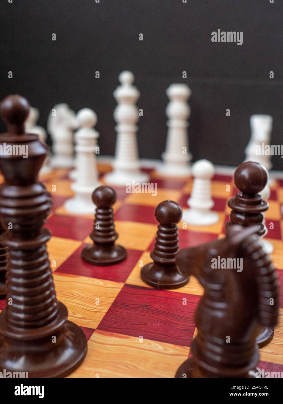 Chess puppet game strategy Stock Photo - Alamy