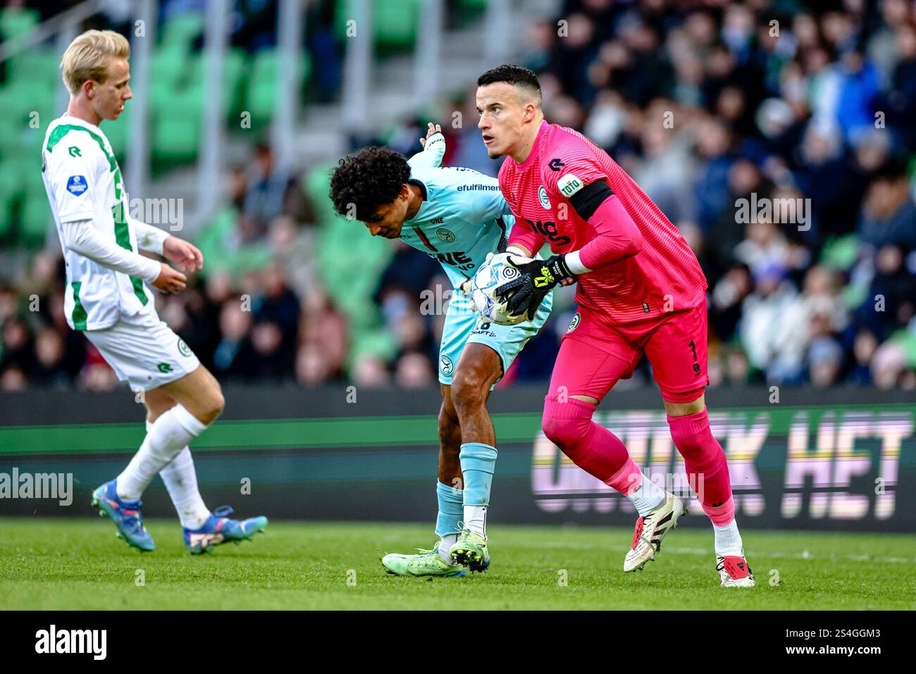 GRONINGEN, 12-01-2025, Stadium Euroborg, Dutch football, Eredivisie ...