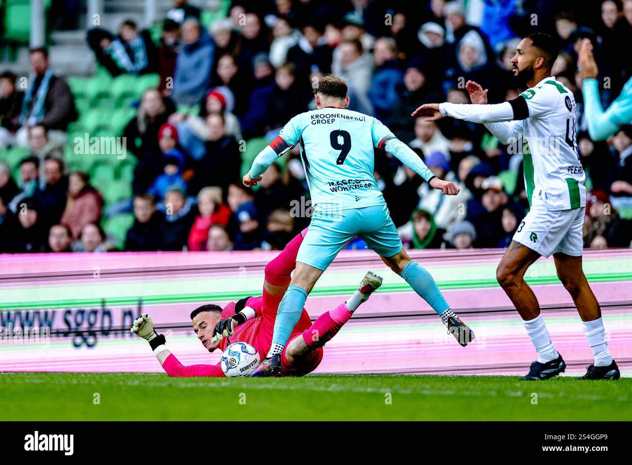 GRONINGEN, 12-01-2025, Stadium Euroborg, Dutch football, Eredivisie ...