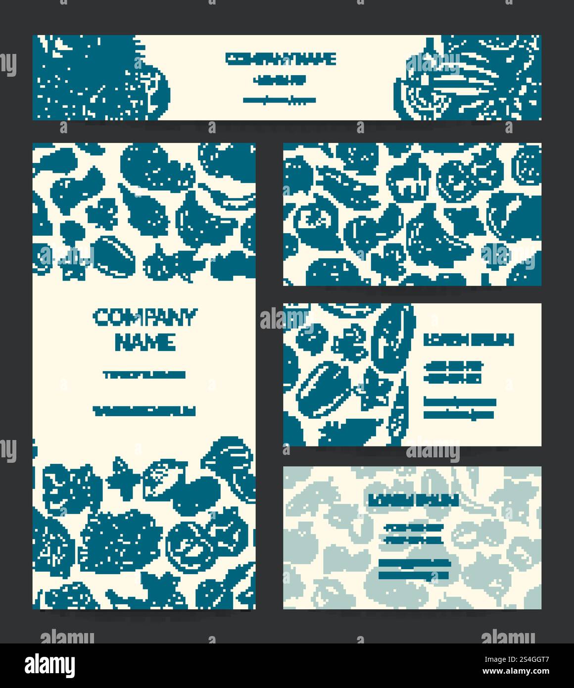 Vector identity banner, brochure, business card templates set with ...