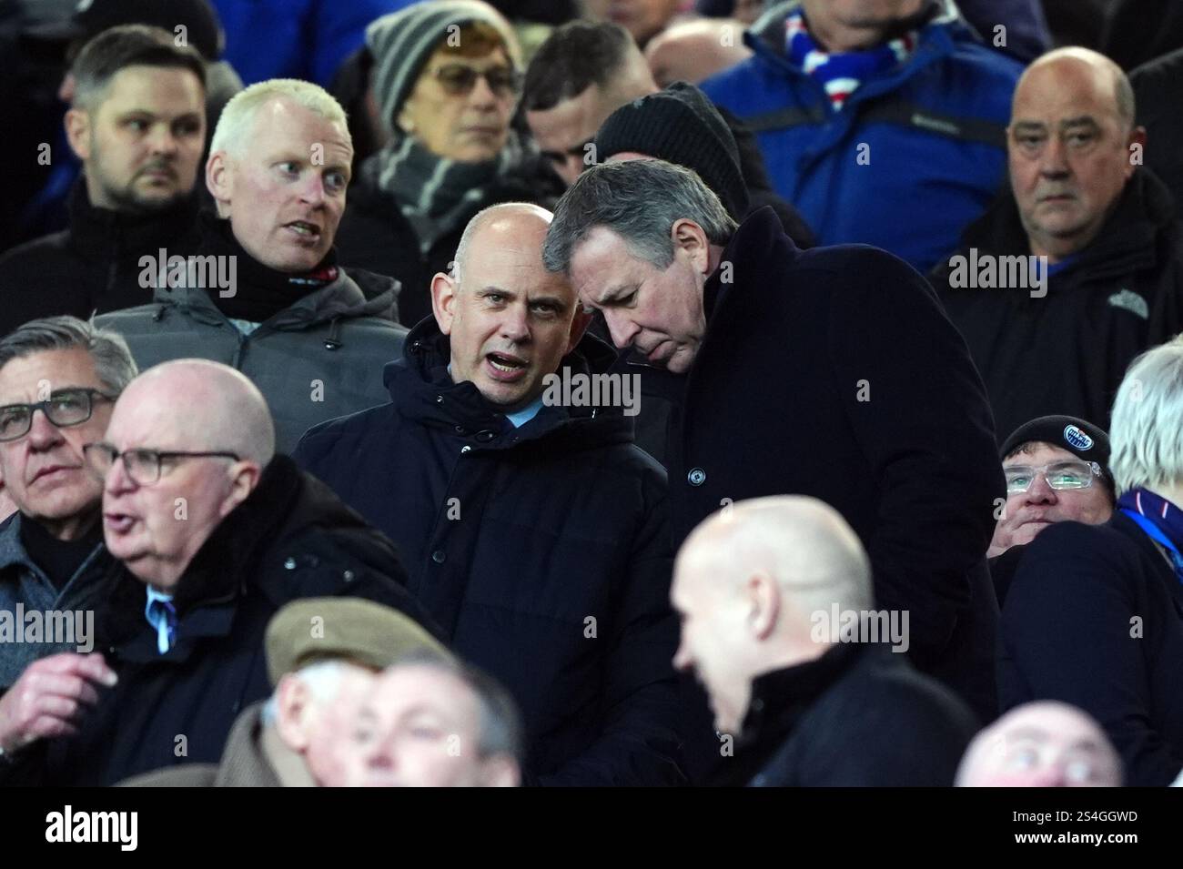 Rangers chief executive Patrick Stewart (centre-left) and Chairman ...