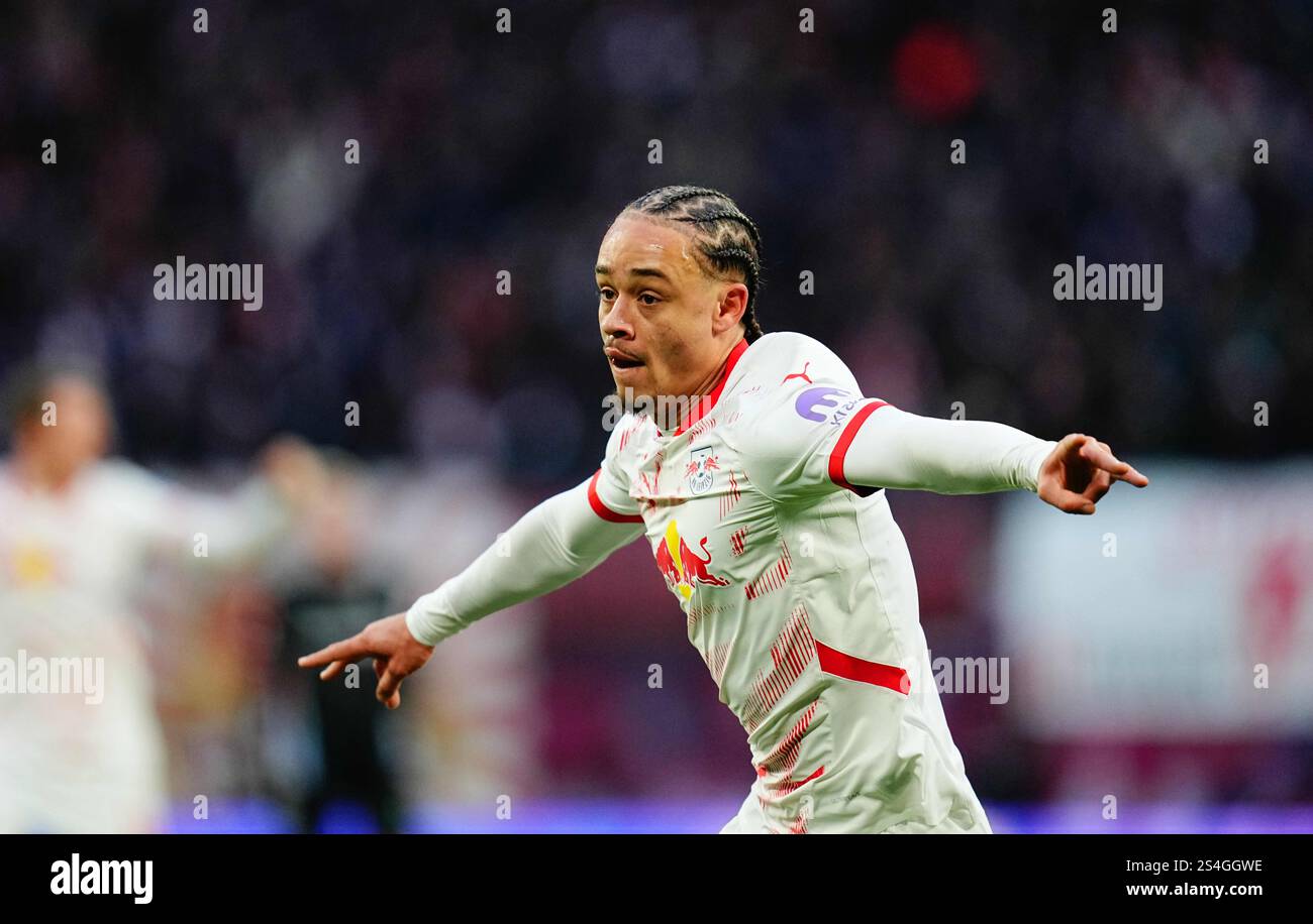 Red Bull Arena, Leipzig, Germany. 12th Jan, 2025. Xavi Simons of RB ...