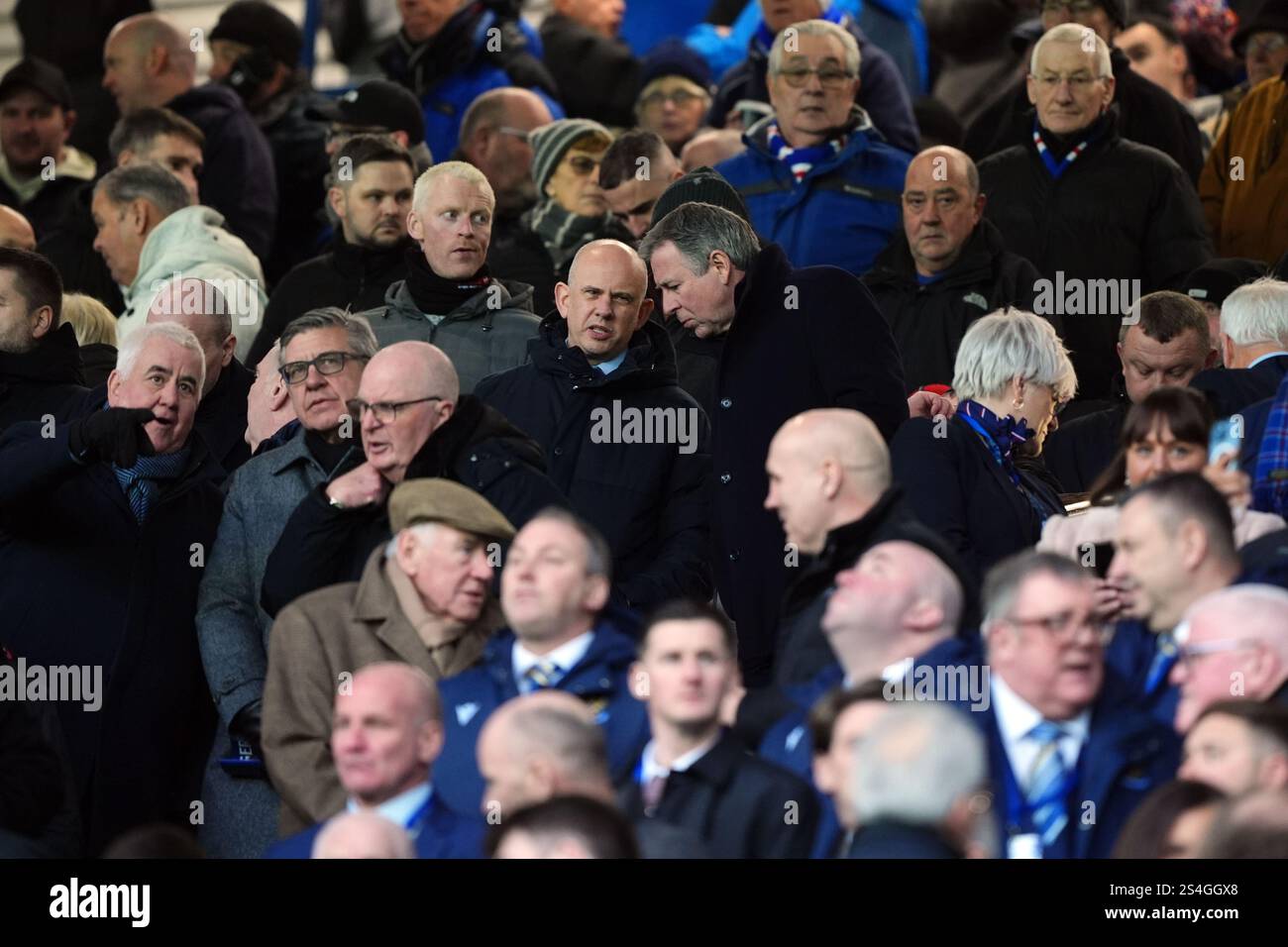 Rangers chief executive Patrick Stewart (centre-left) and Chairman ...
