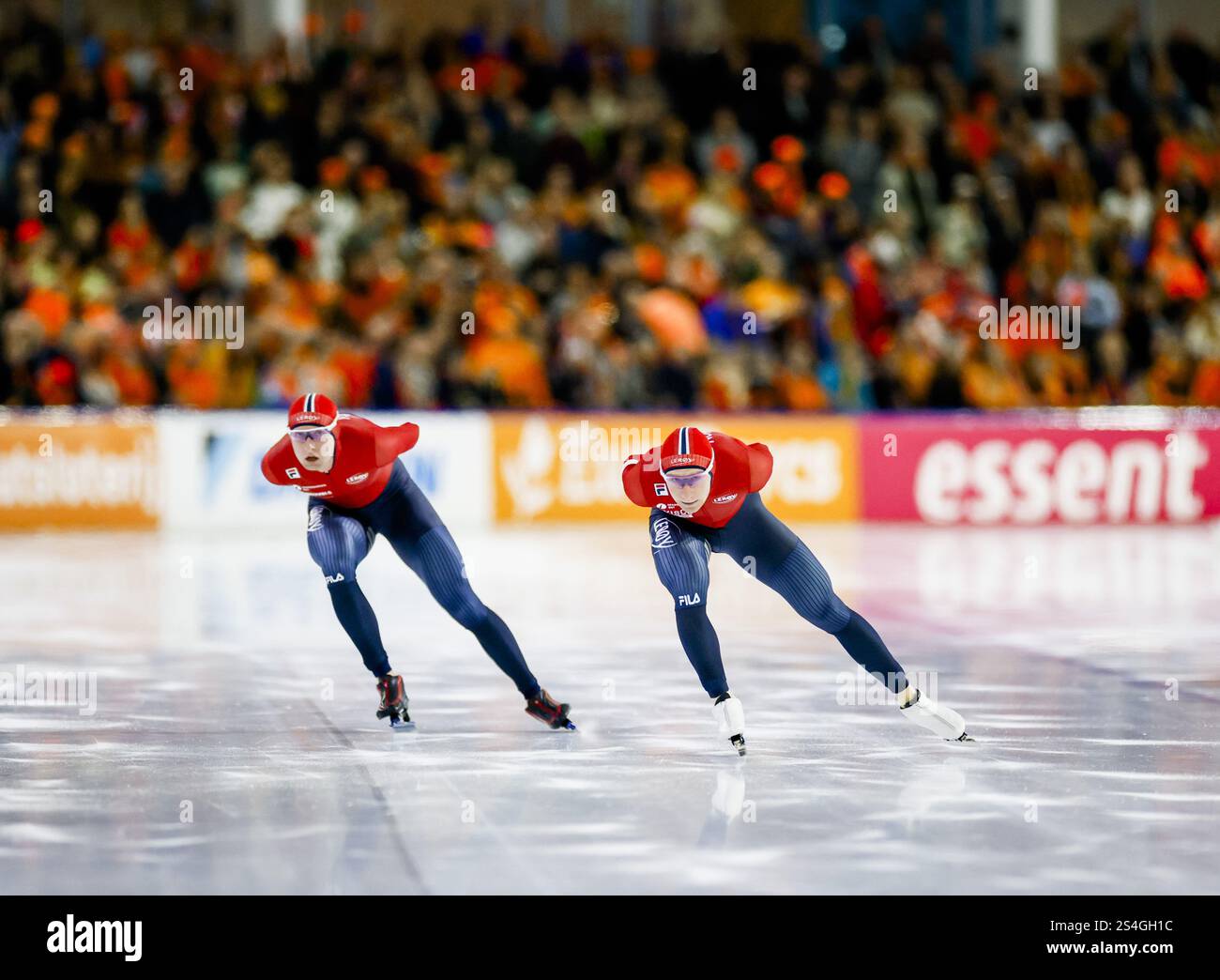 HEERENVEEN - Sander Eitrem (Norway) and Peder Kongshaug (Norway) in ...