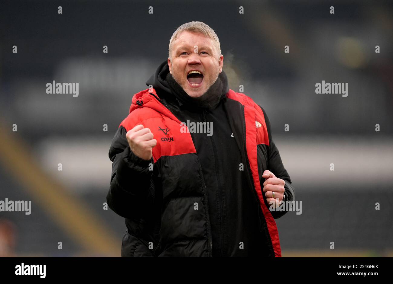 Doncaster Rovers Grant McCann celebrates at the final whistle after the ...