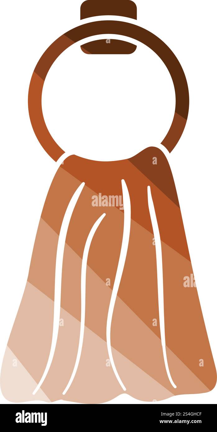 Hand towel icon. Flat color design. Vector illustration Stock Vector ...