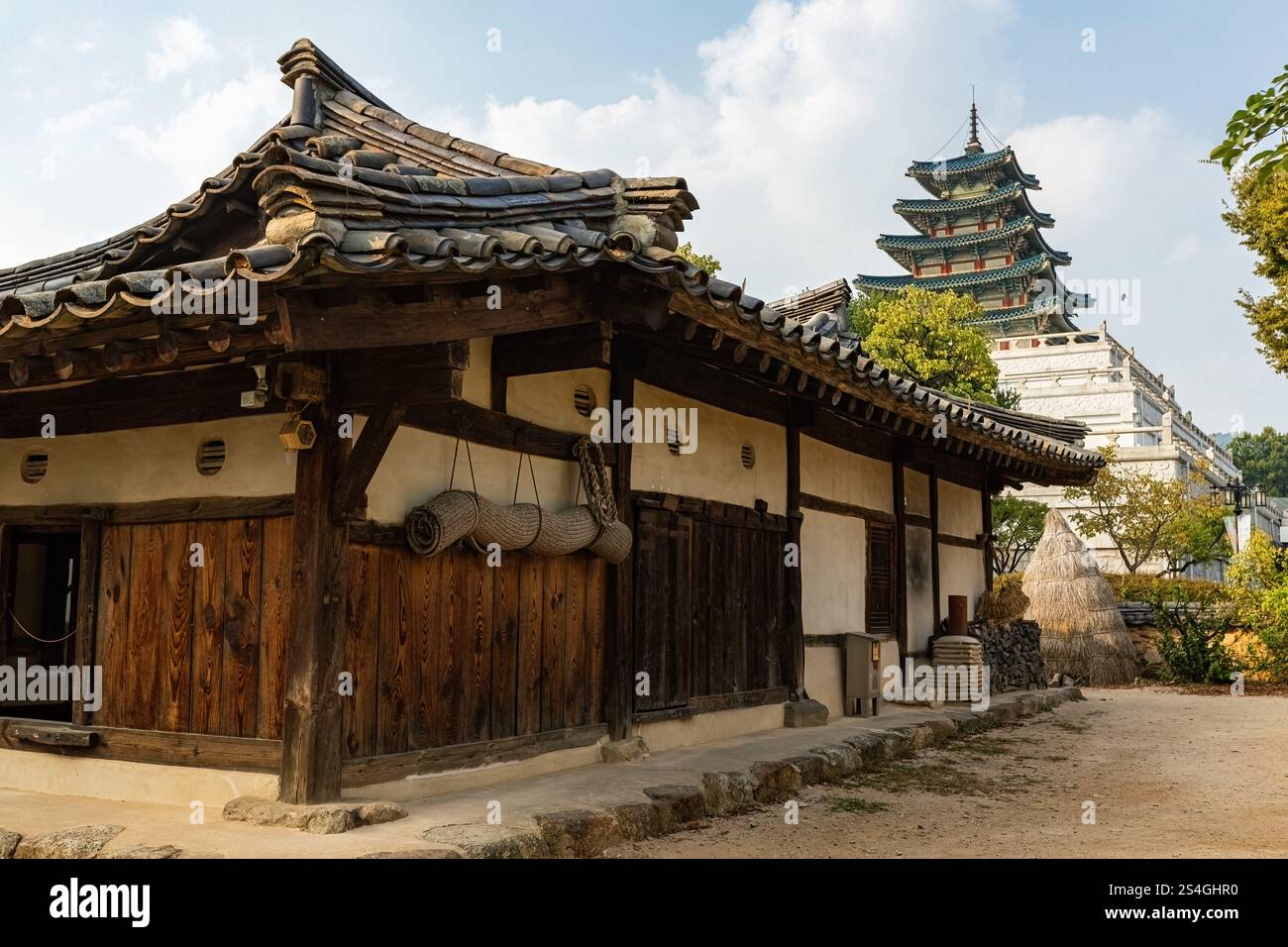 Pagoda building of The National Folk Museum of Korea in Seoul South ...