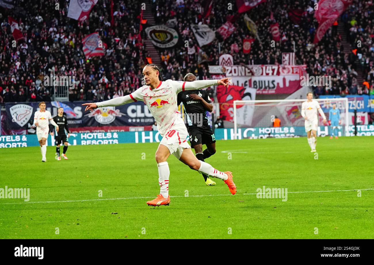 January 12 2025: Xavi Simons of RB Leipzig celebrates the teams second ...