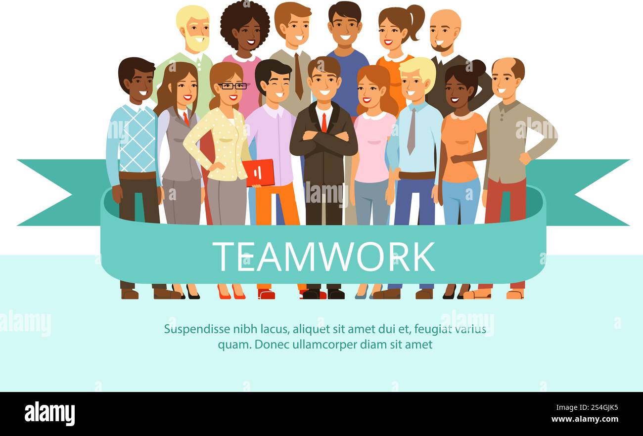 Social group on the work. Office people in casual clothes. Big ...