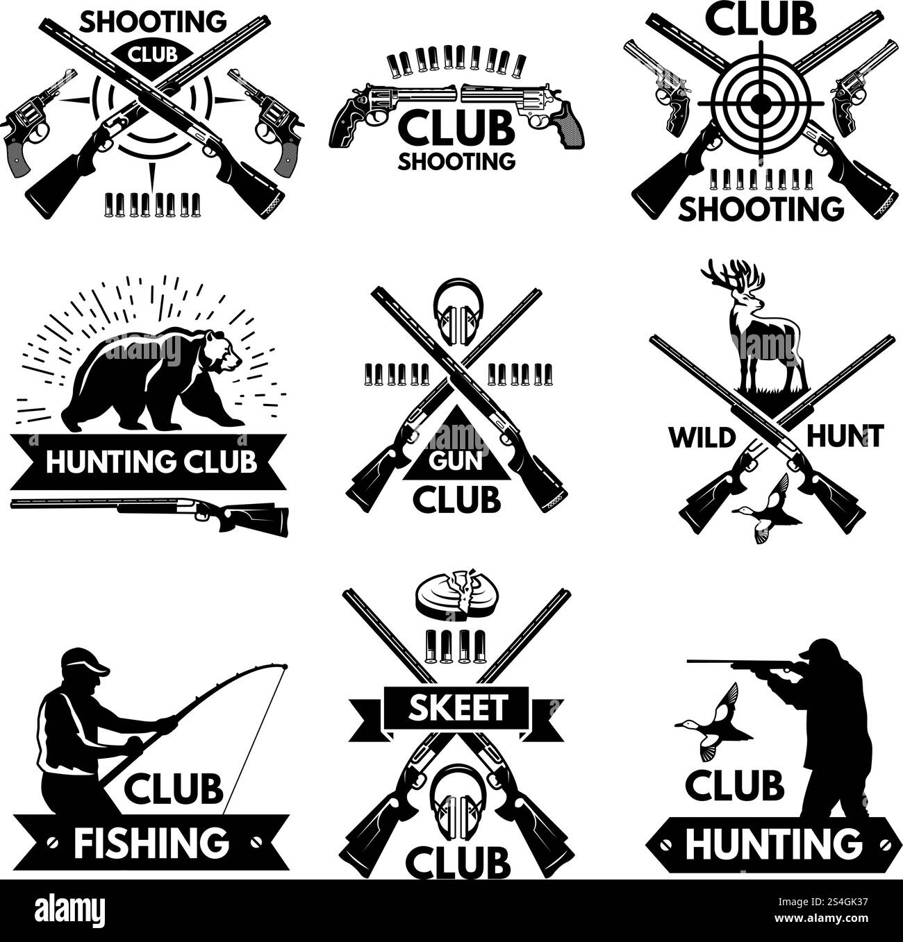 Shooting badges Black and White Stock Photos & Images - Alamy