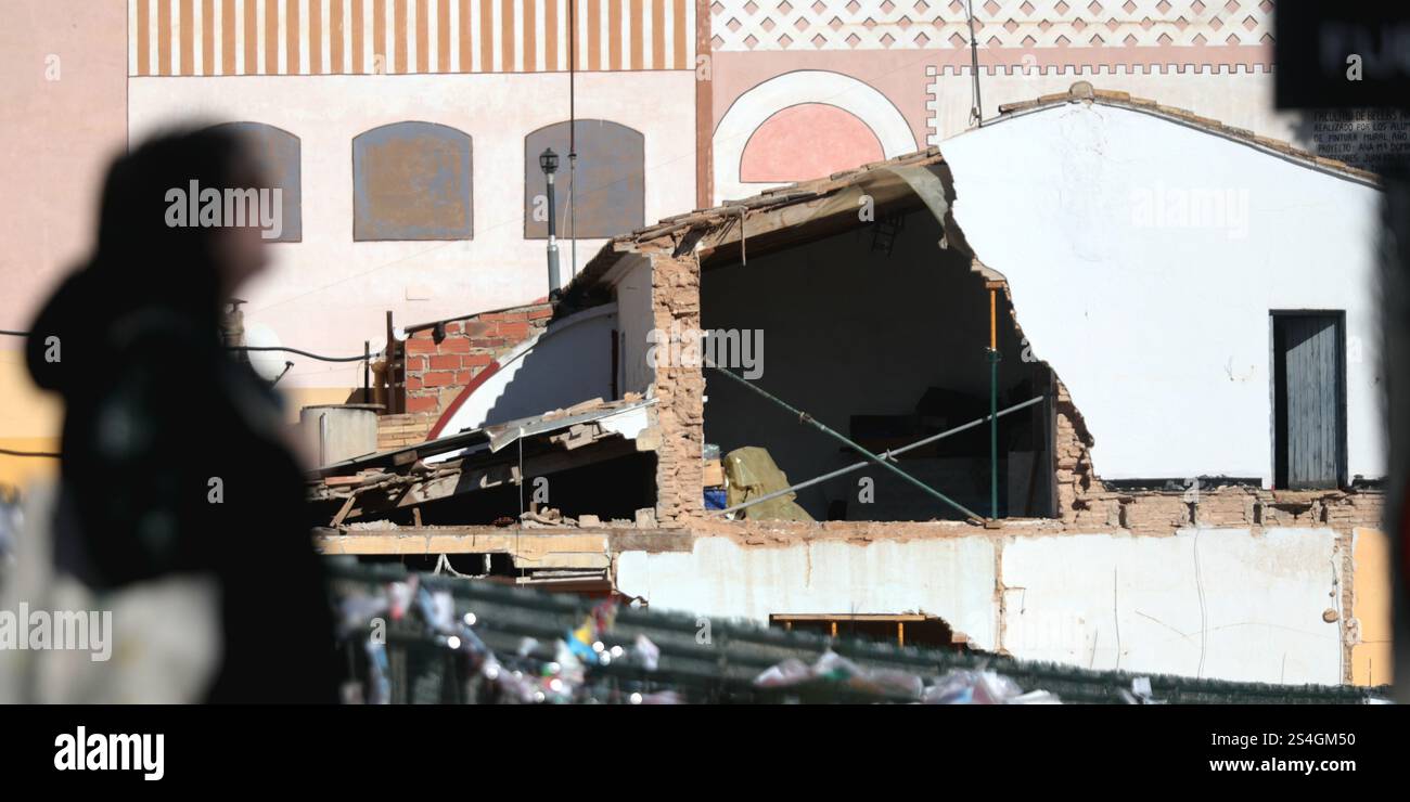 Picanya, Valencia, Spain, January 12, 2025. Houses destroyed in Picanya ...