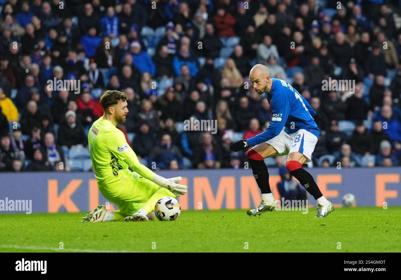 Rangers’ Vaclav Cerny (left) scores their side's second goal of the ...