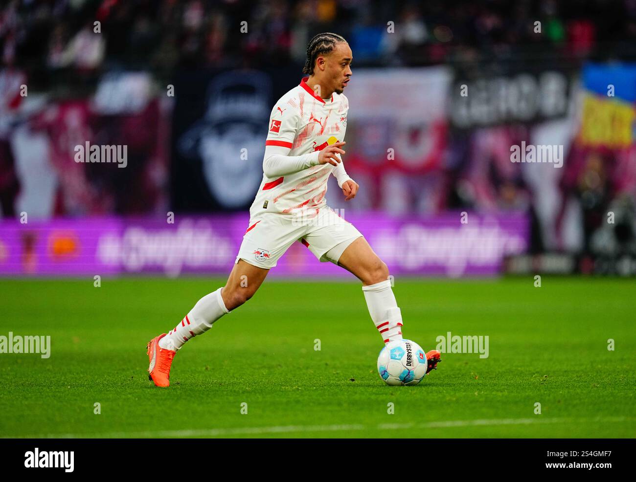 Red Bull Arena, Leipzig, Germany. 12th Jan, 2025. Xavi Simons of RB ...