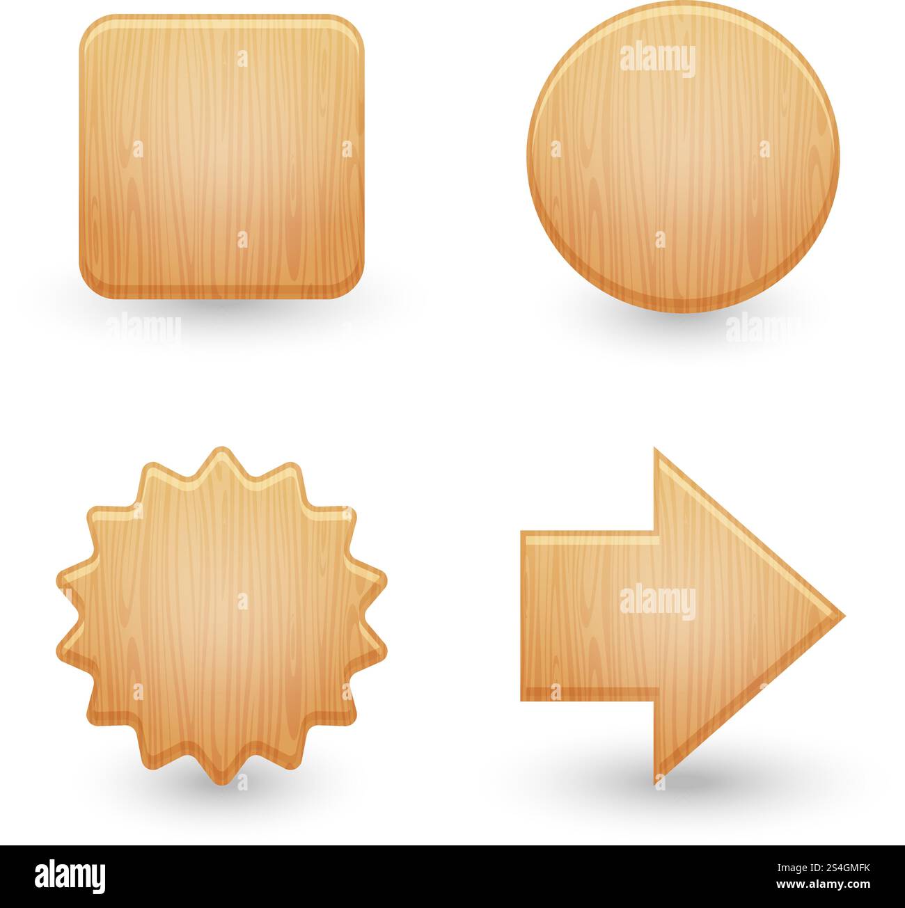 Set of wooden sale tags. Wood texture board arrow and round form ...