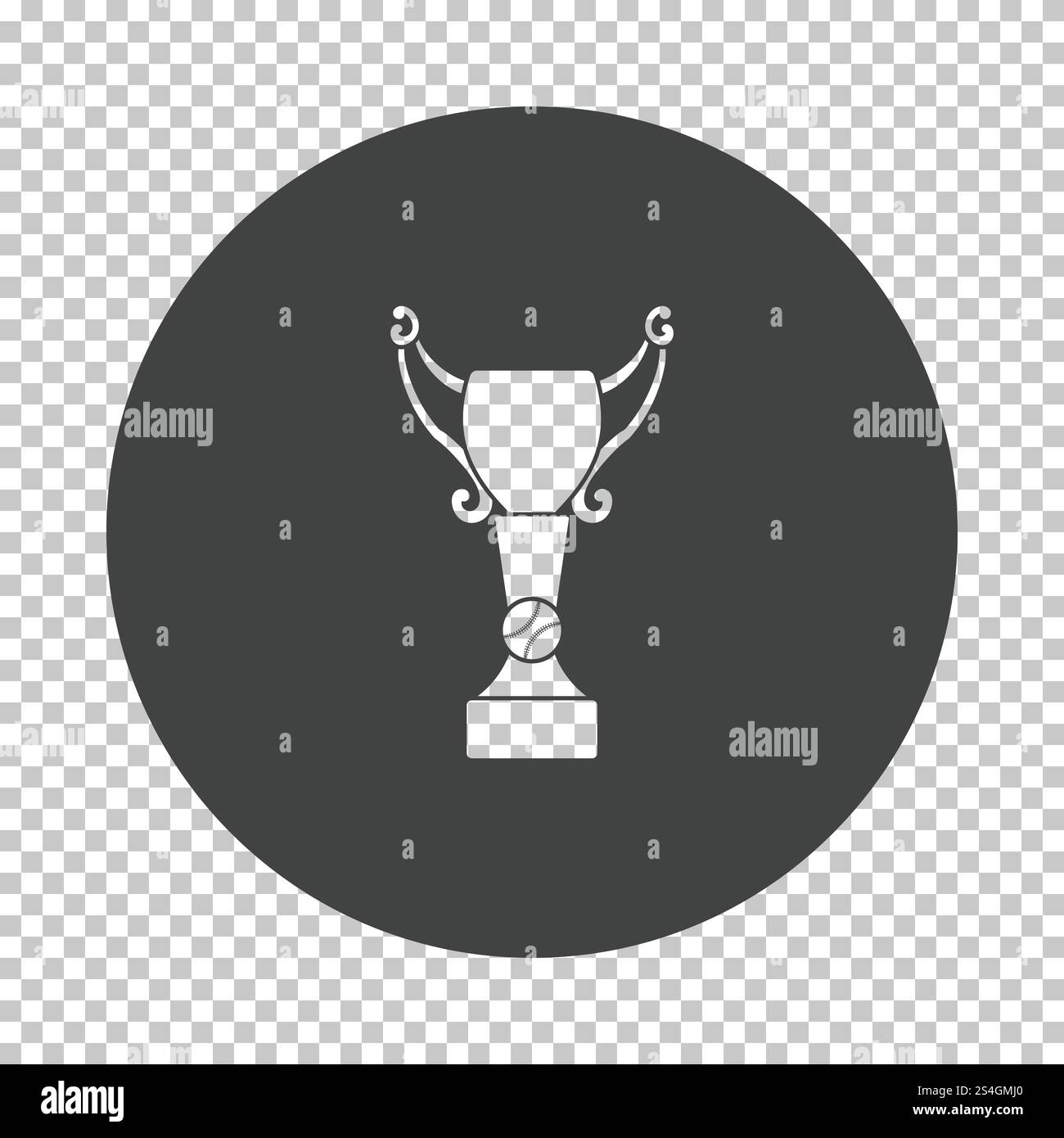 Baseball cup icon. Subtract stencil design on tranparency grid. Vector ...
