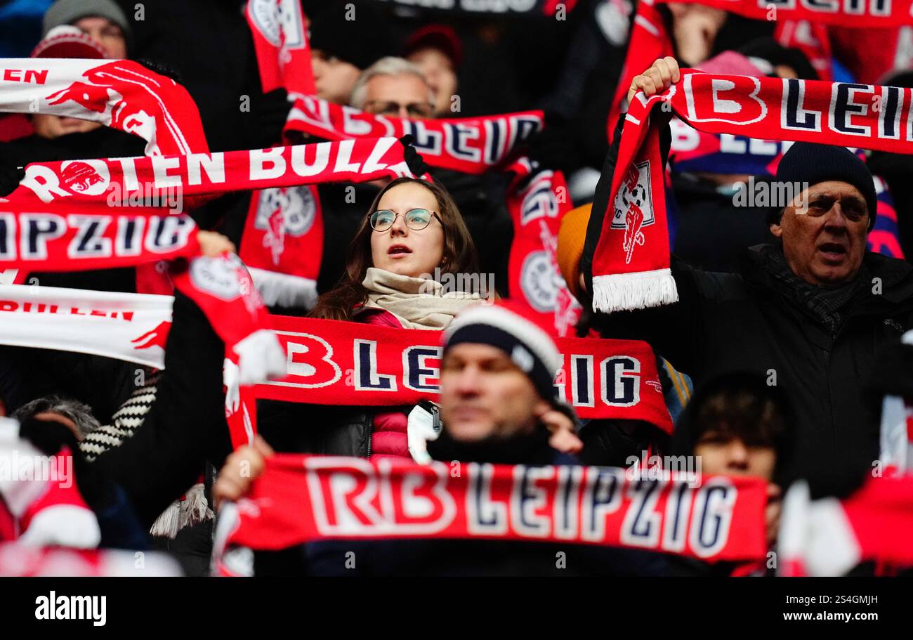 Red Bull Arena, Leipzig, Germany. 12th Jan, 2025. RB Leipzig fans ...