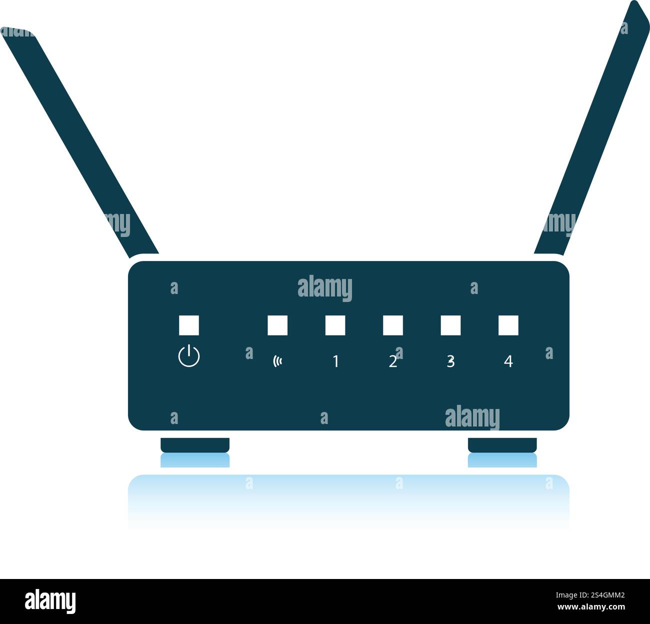 Wi-Fi router icon. Shadow reflection design. Vector illustration Stock ...