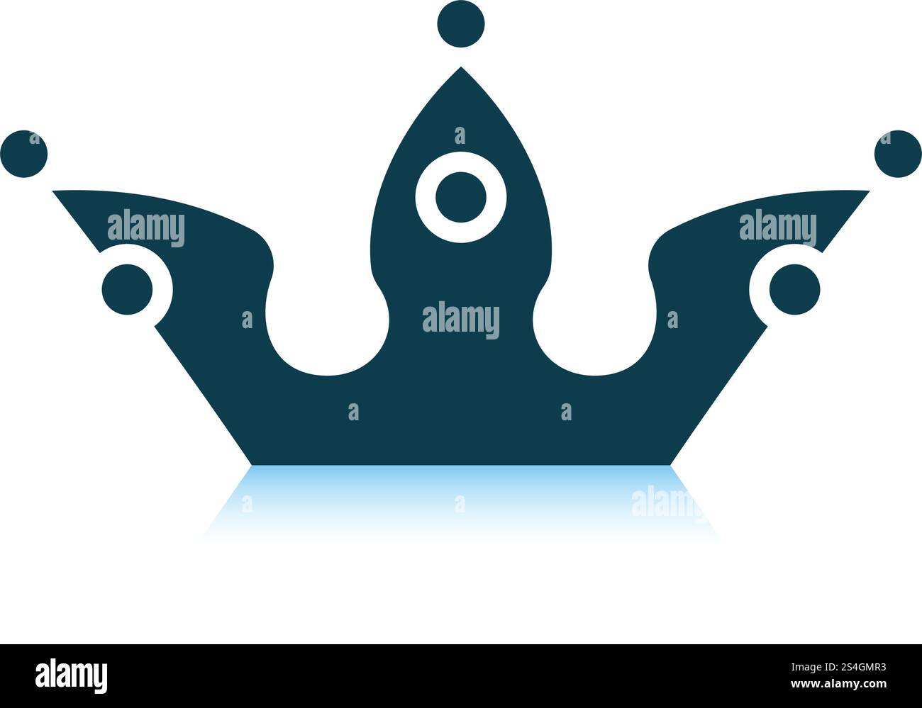 Party crown icon. Shadow reflection design. Vector illustration Stock ...