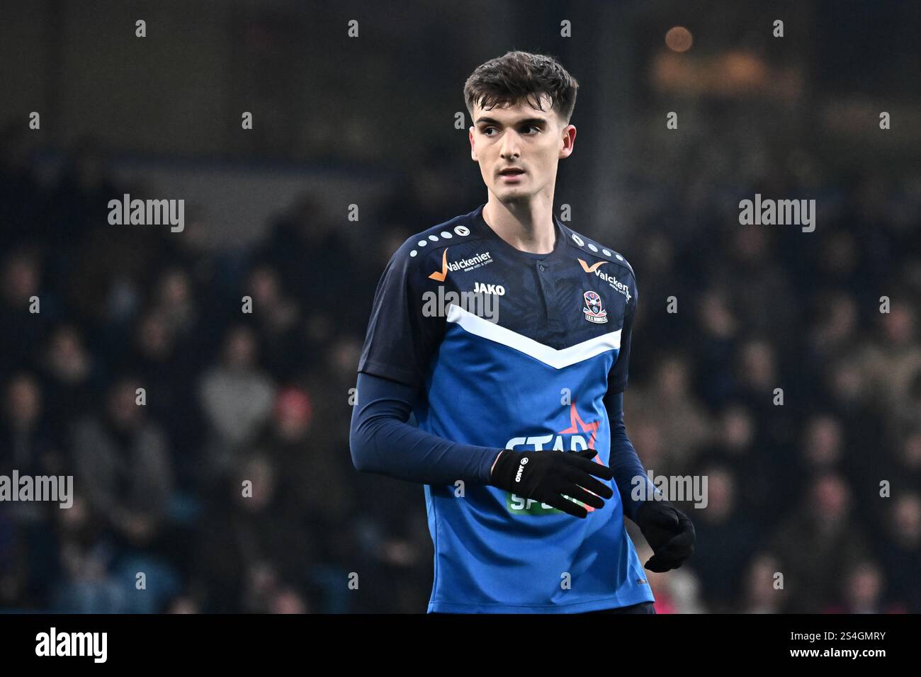 Dernderleeuw, Belgium. 12th Jan, 2025. Dender's Nathan Rodes pictured ...