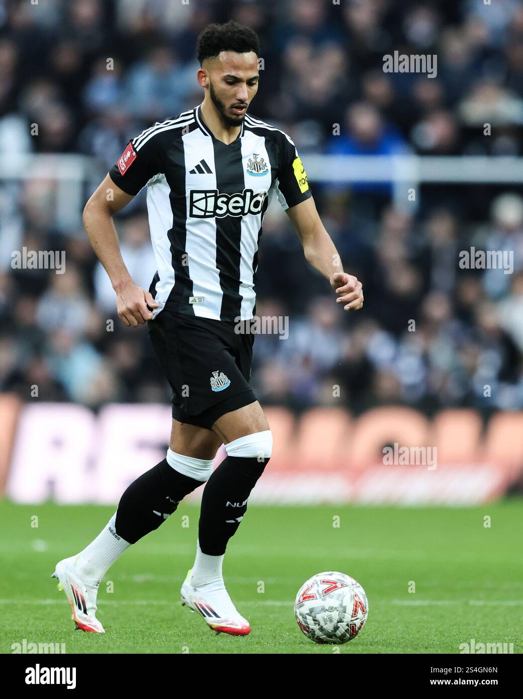Newcastle, UK. 12th Jan, 2025. Lloyd Kelly of Newcastle United in ...