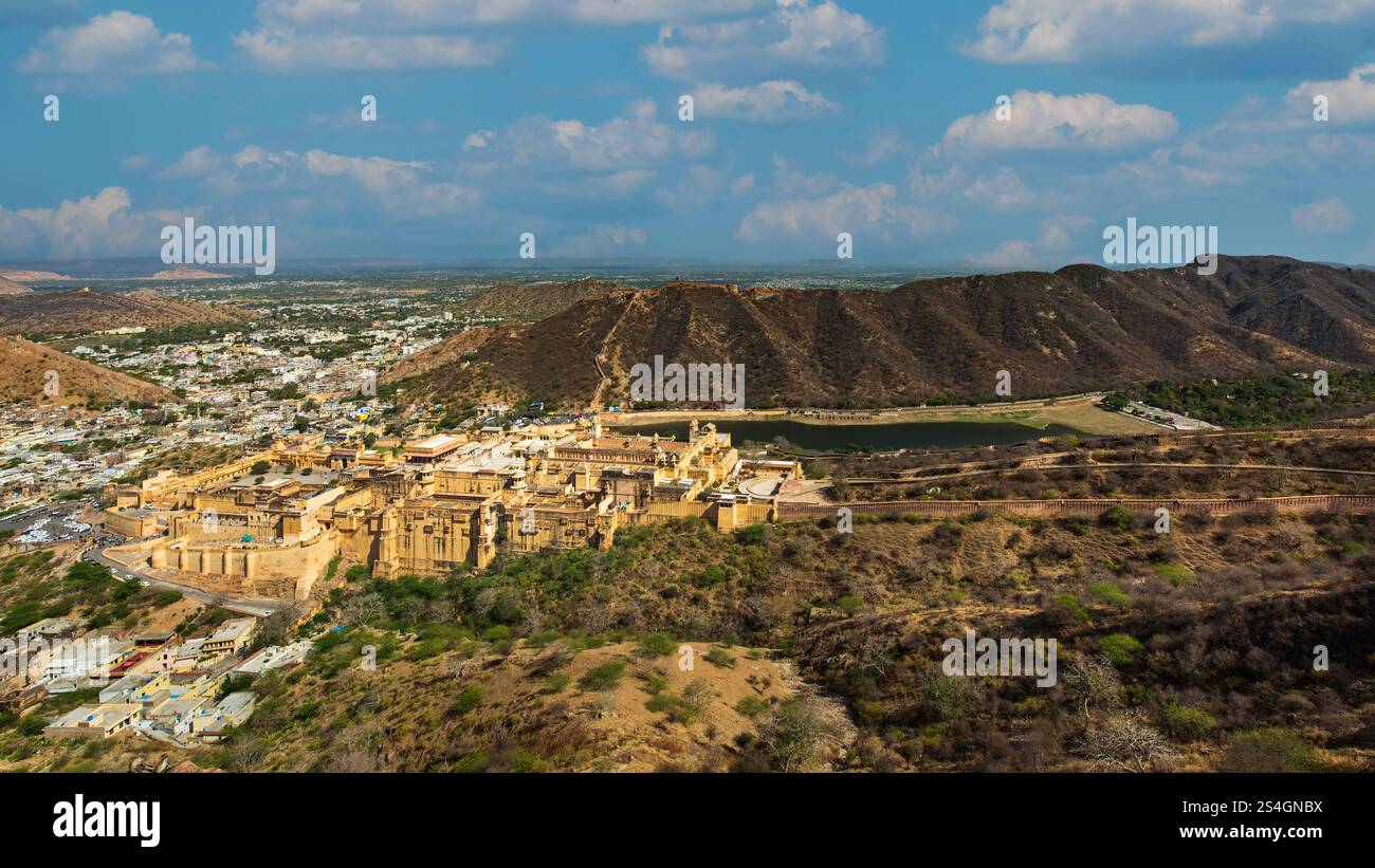 Amber Fort, a majestic hilltop fortress in Jaipur, India, is a ...