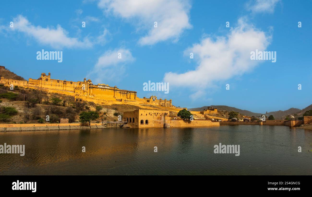 Amber Fort, a majestic hilltop fortress in Jaipur, India, is a ...