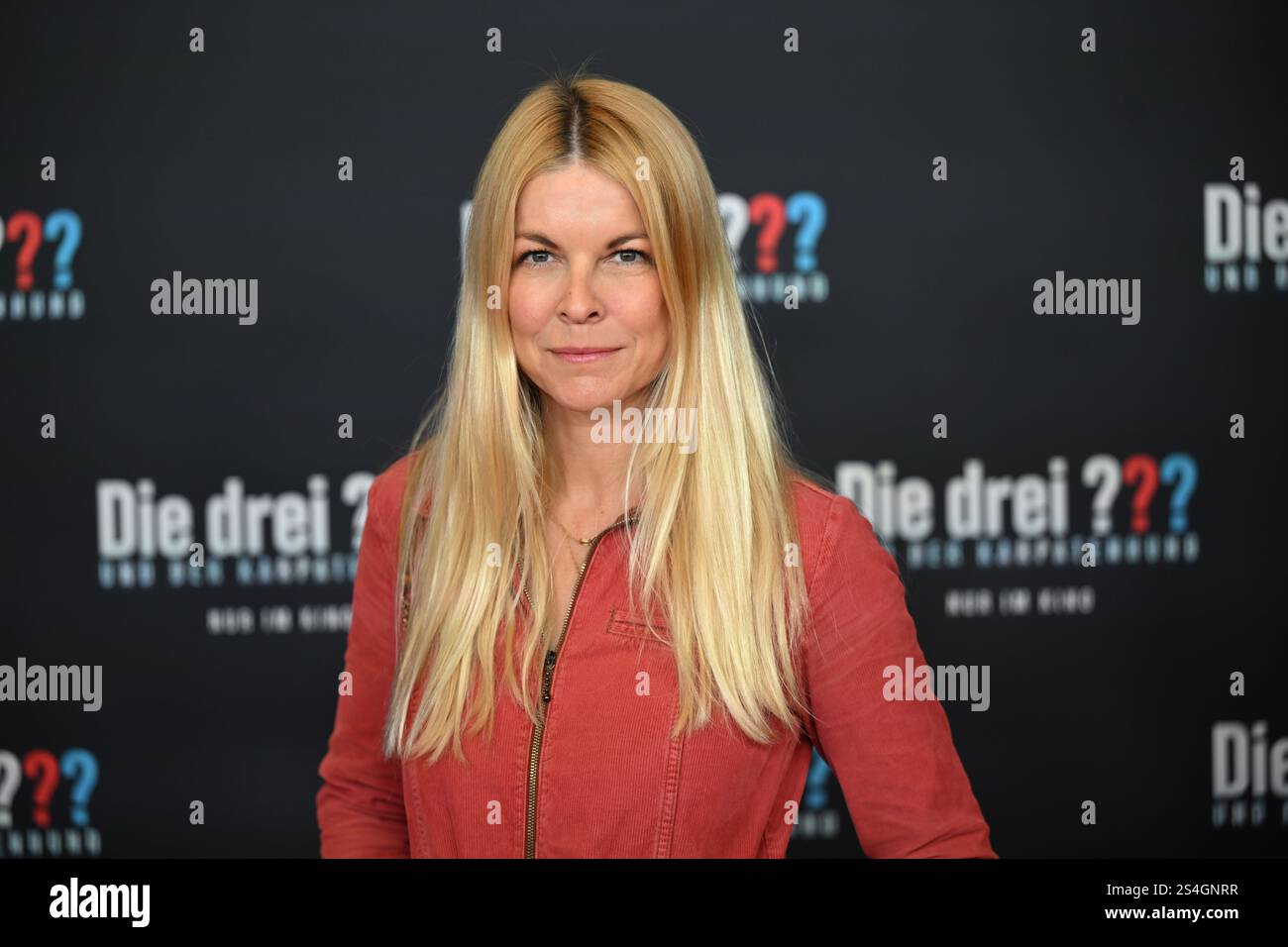 Munich, Germany. 12th Jan, 2025. Presenter Tina Kaiser stands on the ...