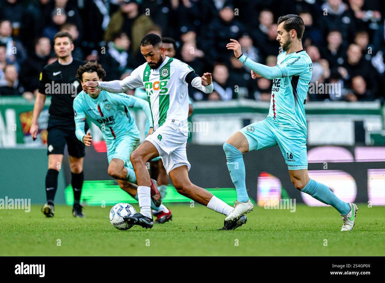 GRONINGEN, 12-01-2025, Stadium Euroborg, Dutch football, Eredivisie ...