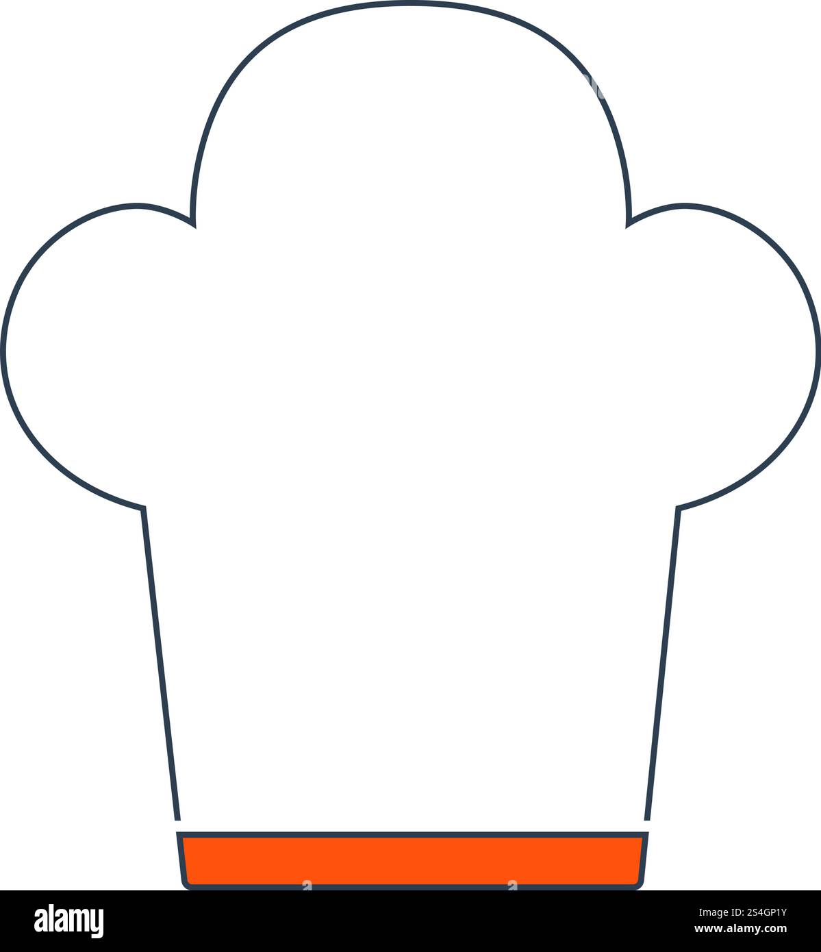 Icon Of Chief Cap. Thin Line With Red Fill Design. Vector Illustration ...