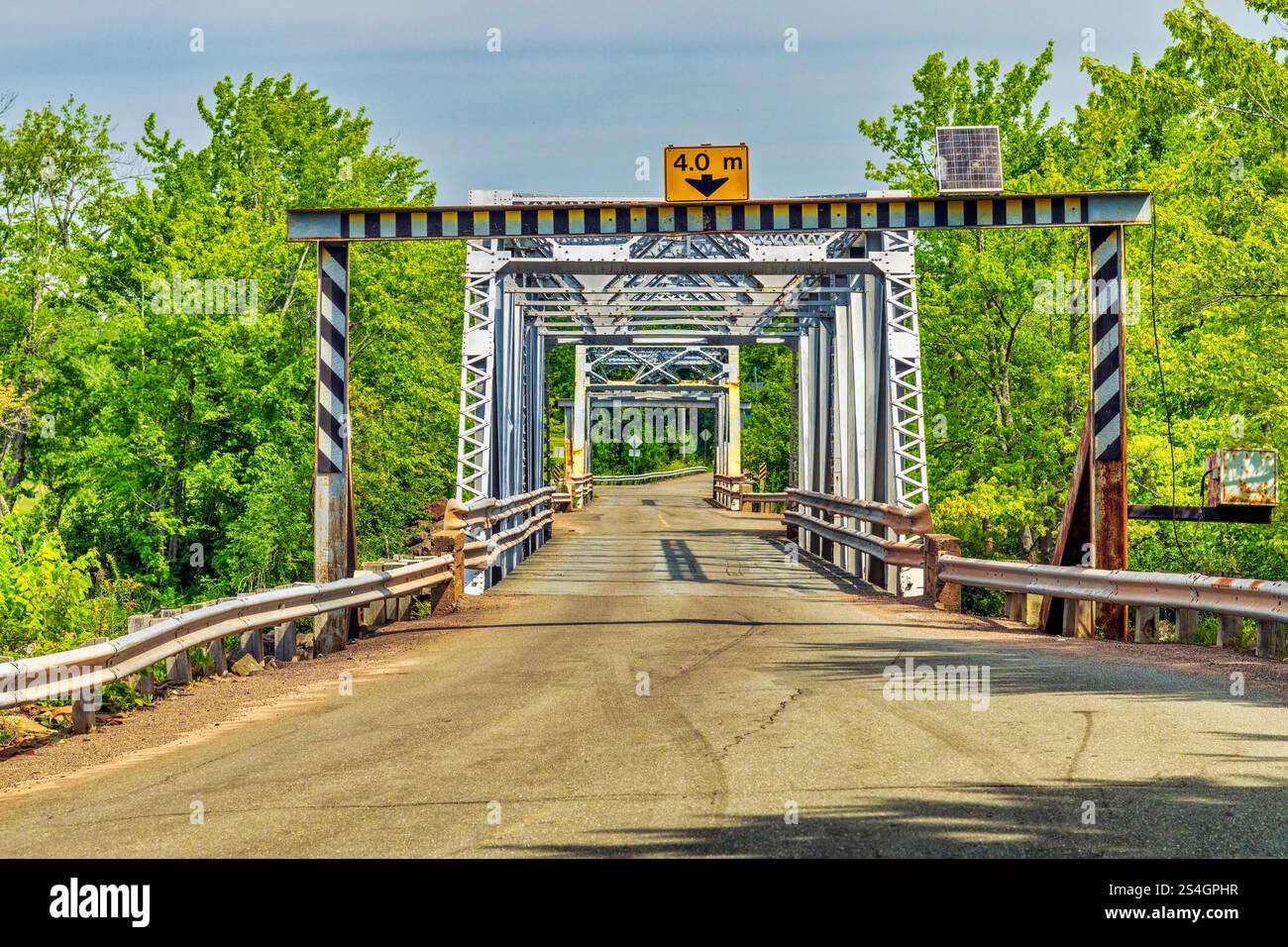 Steel Bridge - Rural New Brunswick Stock Photo - Alamy