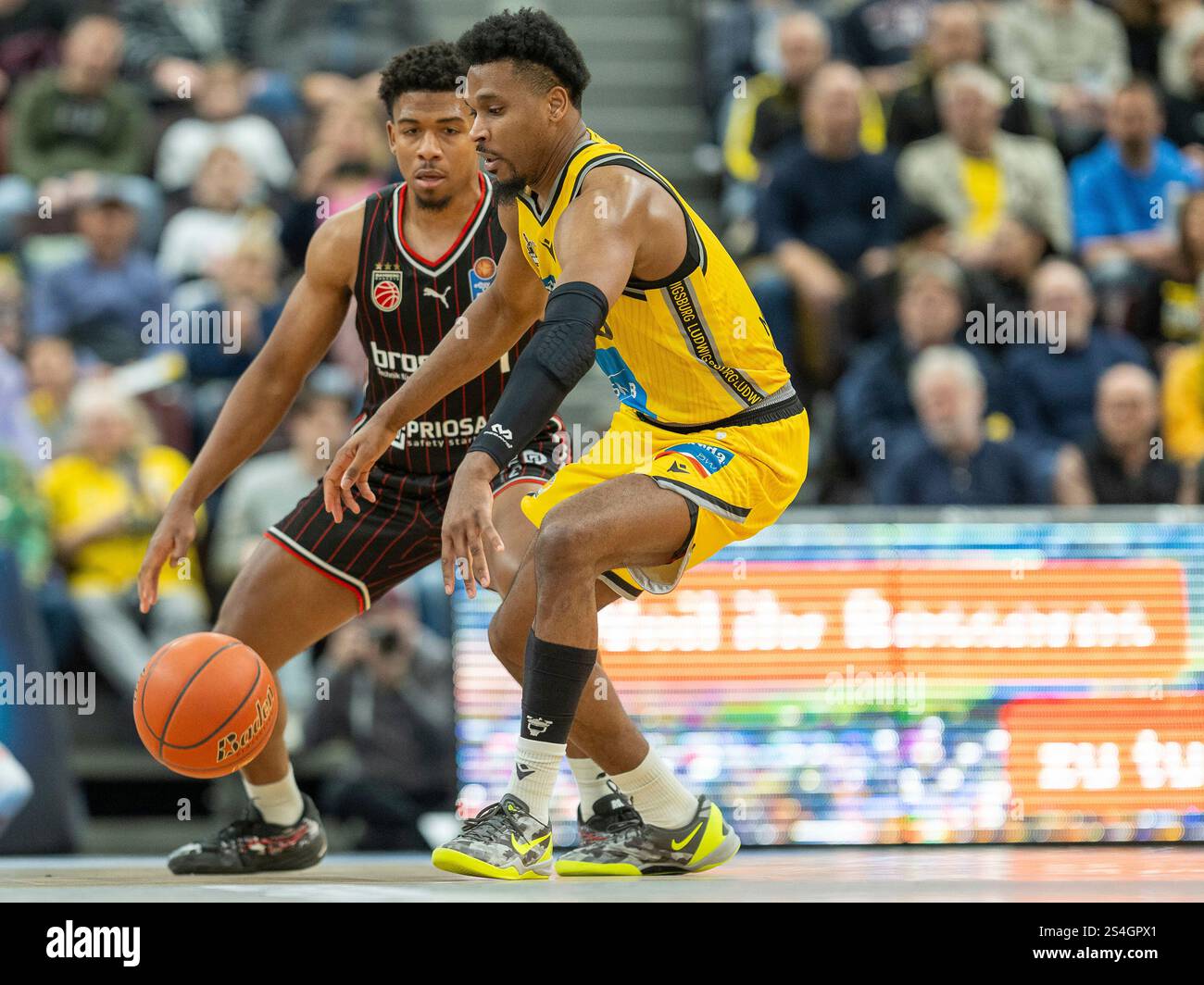Ludwigsburg, Deutschland. 12th Jan, 2025. Noah Locke (Bamberg Baskets ...
