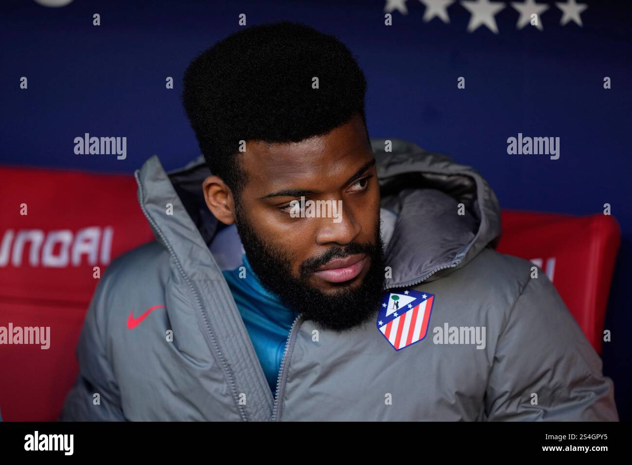 Thomas Lemar of Atletico de Madrid looks on during the Spanish League ...