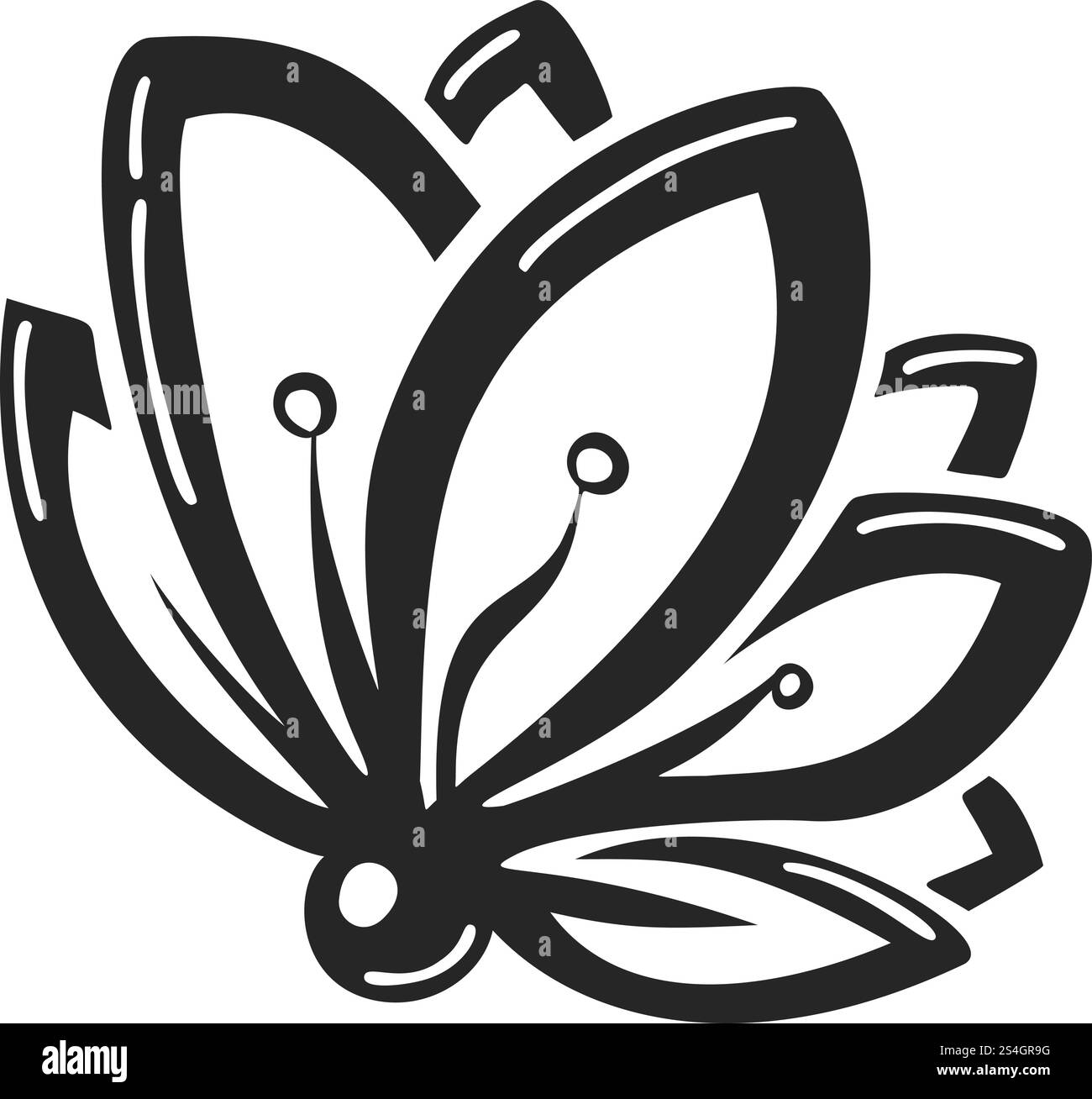 Lily flower icon. Simple illustration of lily flower vector icon for ...