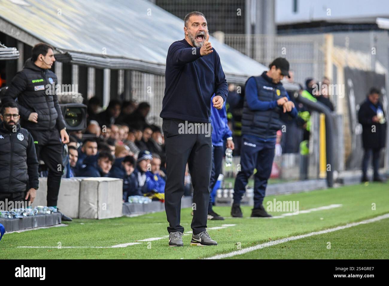 La Spezia, Italy. 12th Jan, 2025. Head Coach Luca D'Angelo (Spezia) during Spezia Calcio vs SS ...