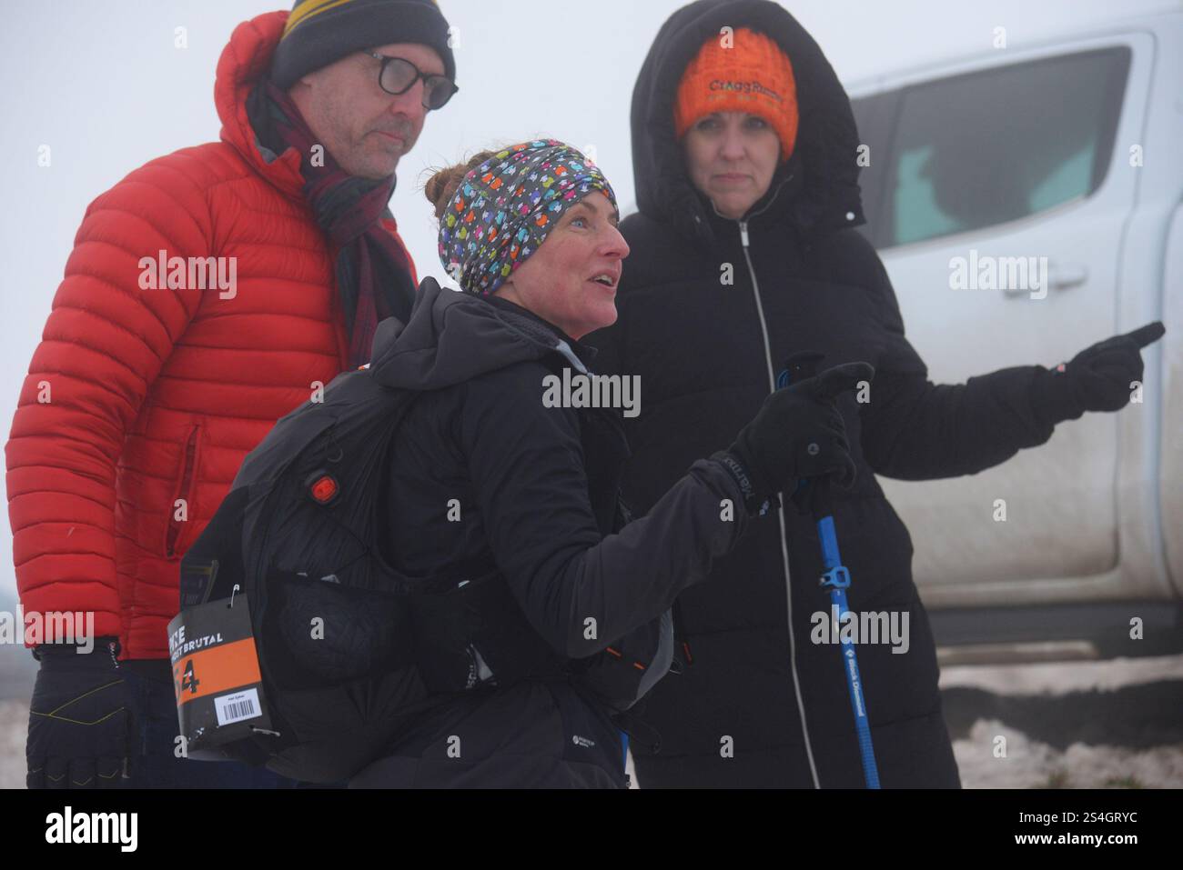 Peak District, UK. Mel Sykes during the early stages of the Montane ...