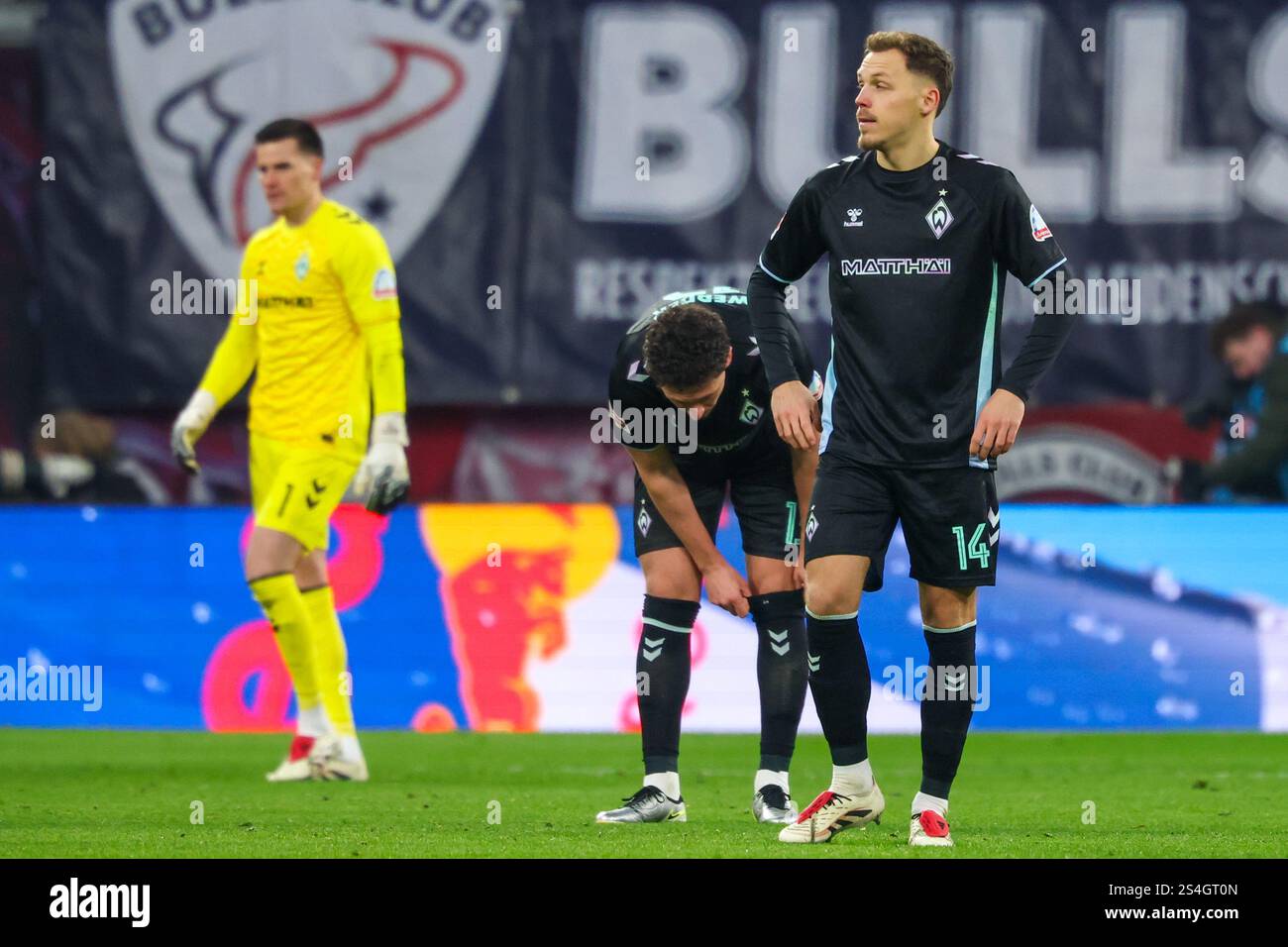 12 January 2025, Saxony, Leipzig: Soccer: Bundesliga, RB Leipzig ...