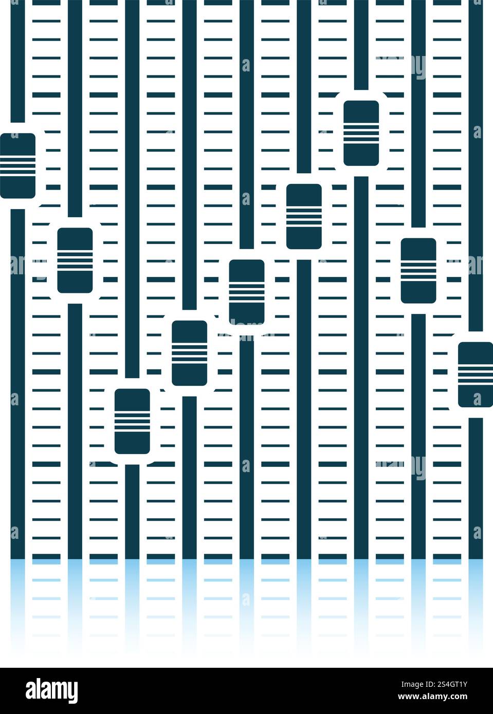 Music equalizer icon. Shadow reflection design. Vector illustration ...