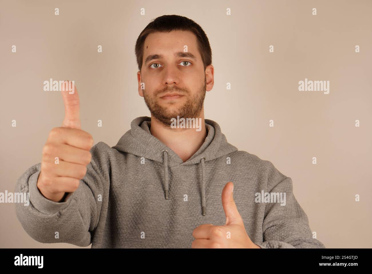 The smile conveys a positive and good mood. The face of a man smiling ...