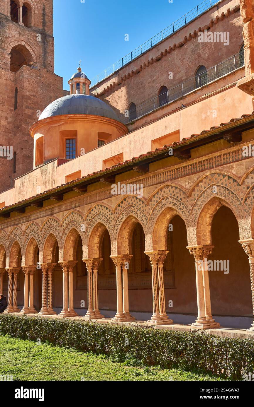Historic Cloister With Intricately Designed Arches and Detailed Columns ...