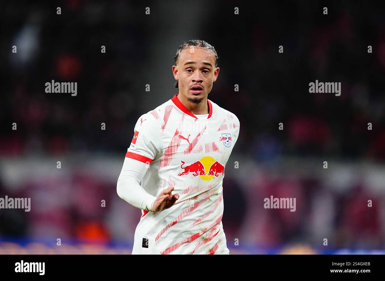 January 12 2025: Xavi Simons of RB Leipzig looks on during a 1 ...