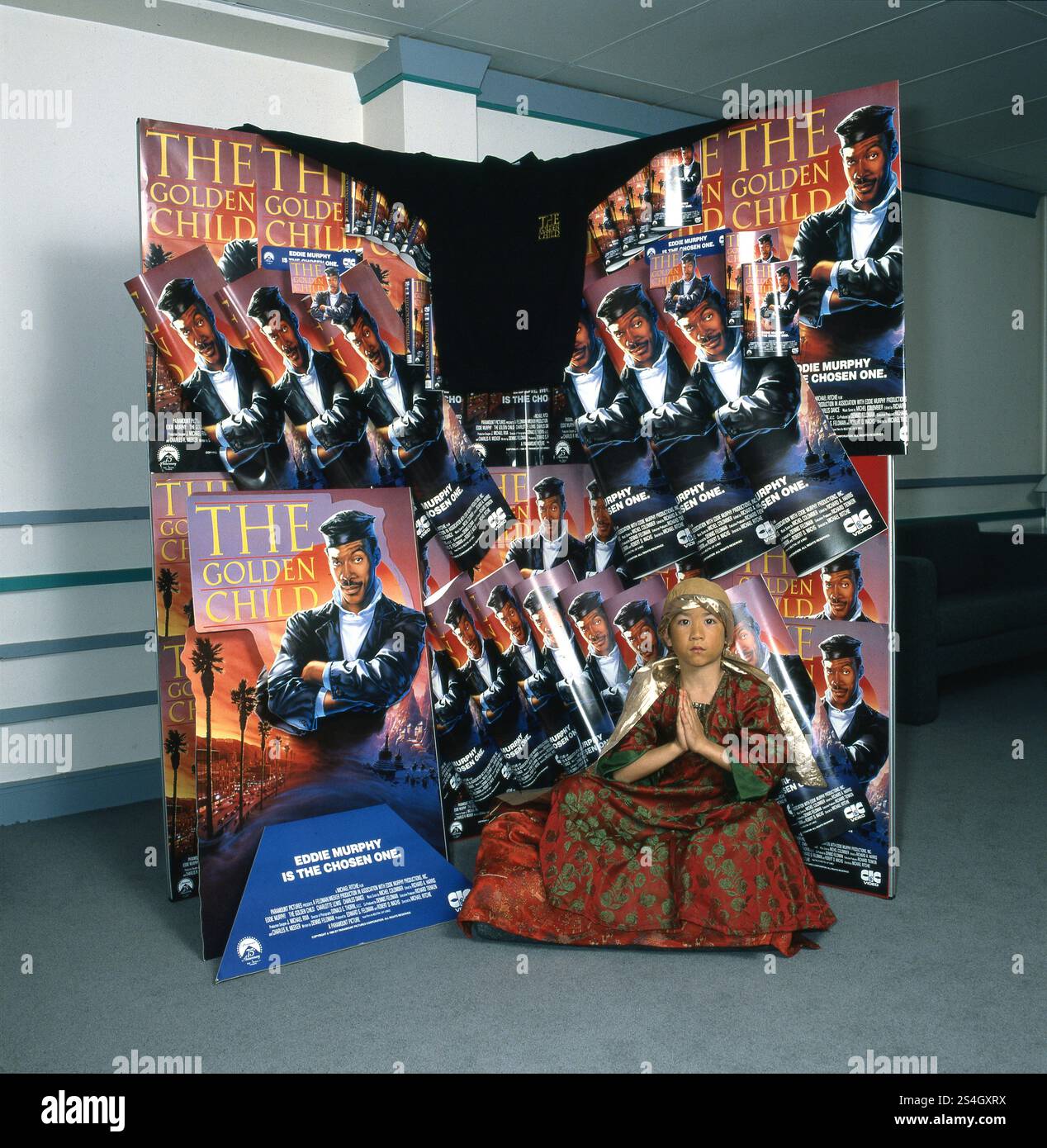 Video Rental Shop Display with promotional sweatshirt draped over ...