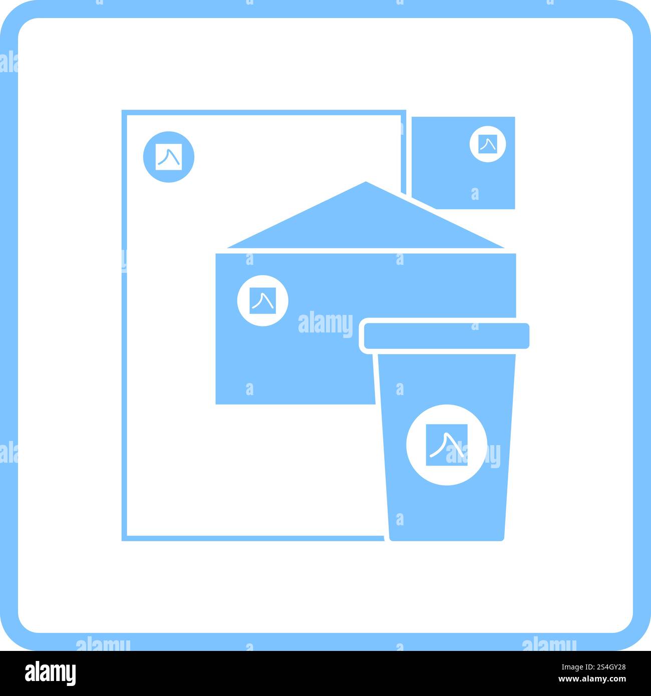 Branding Icon. Blue Frame Design. Vector Illustration Stock Vector ...