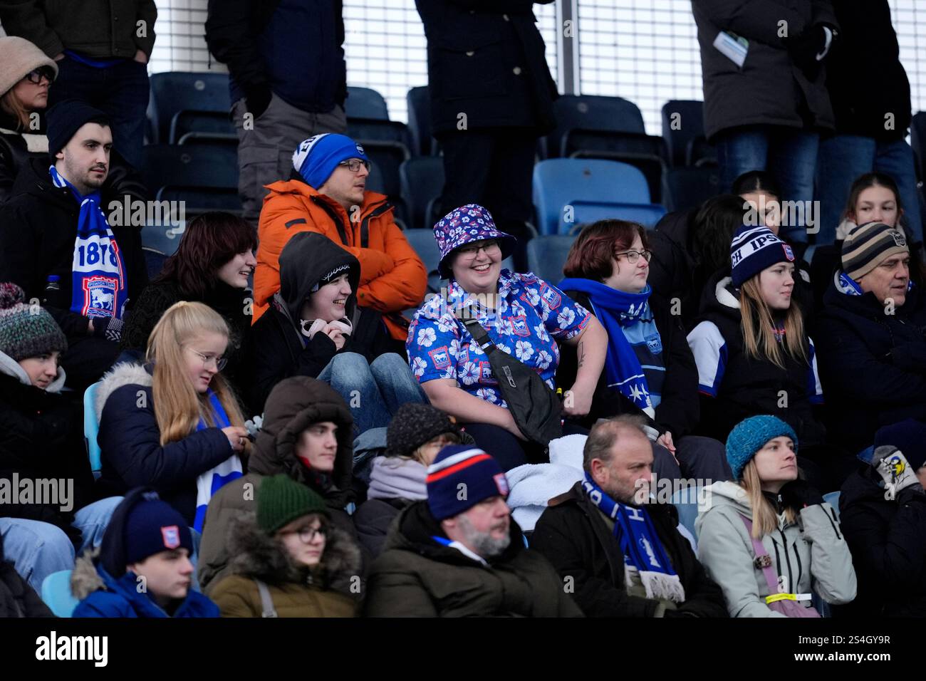 Ipswich Town fans in the stands during the Adobe Women's FA Cup fourth ...