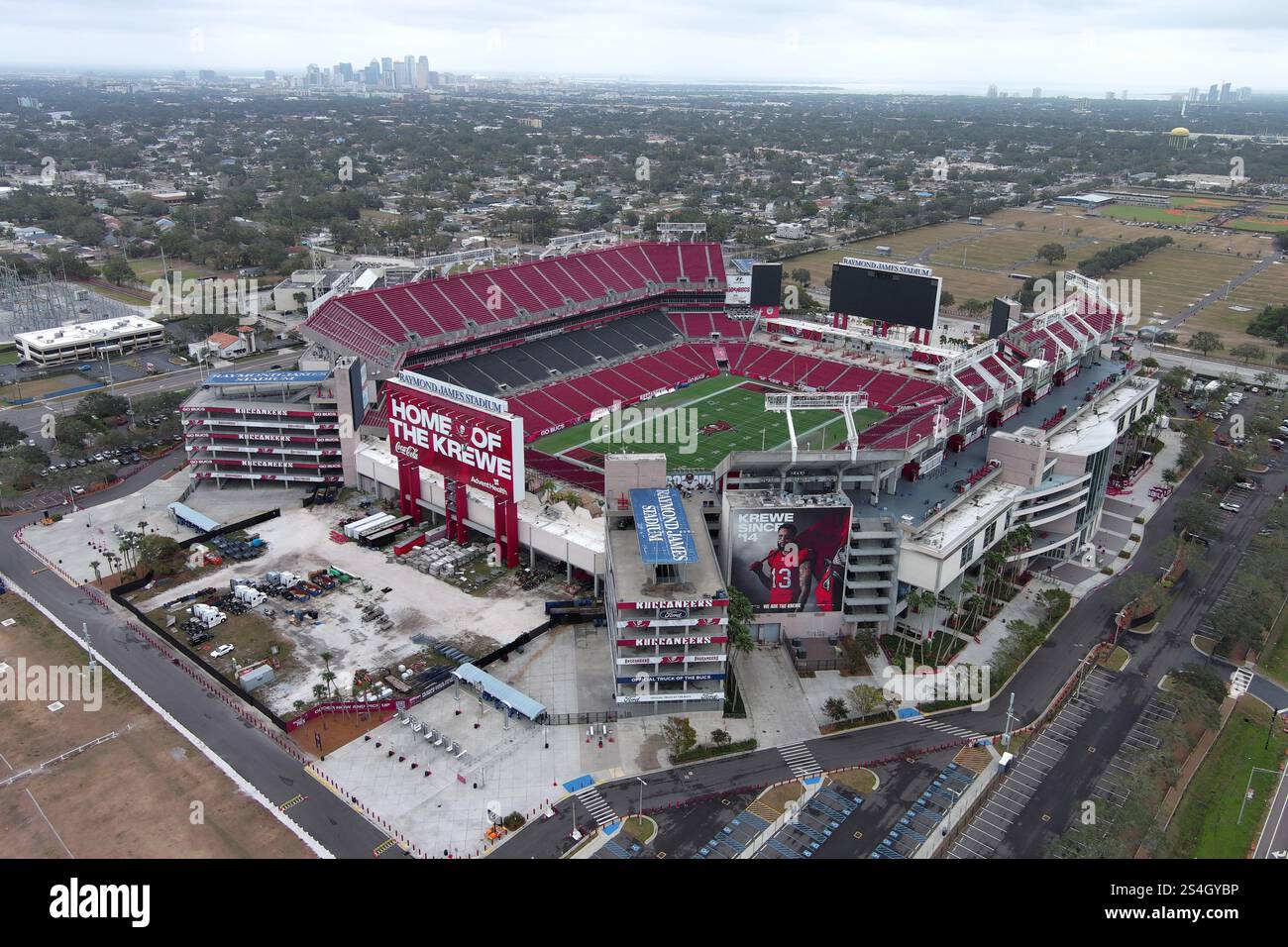 A general overall aerial view of Raymond James Stadium, Saturday, Jan ...