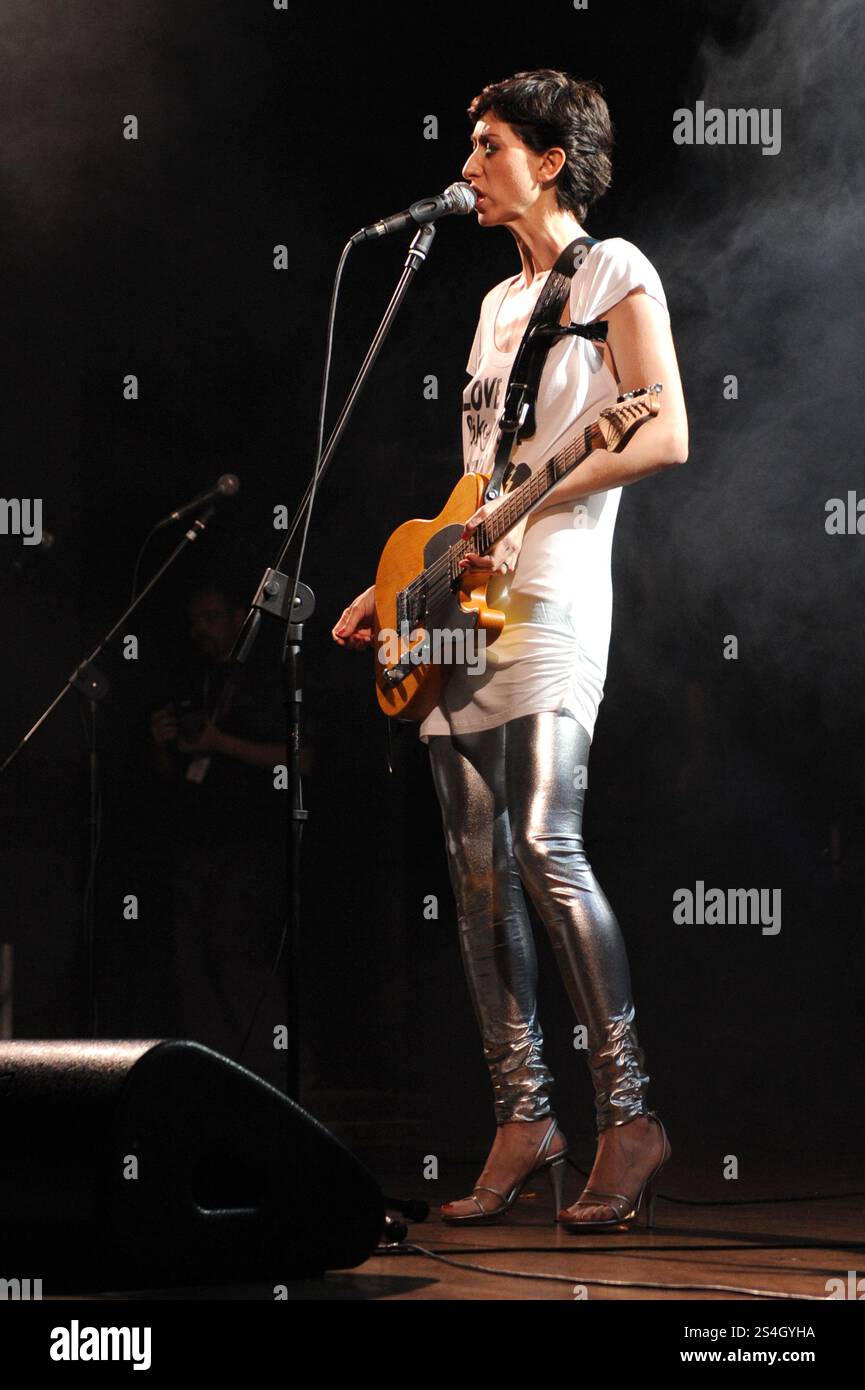 Milan Italy 05/06/2008: Andrea Mirò,Italian singer,during the live ...